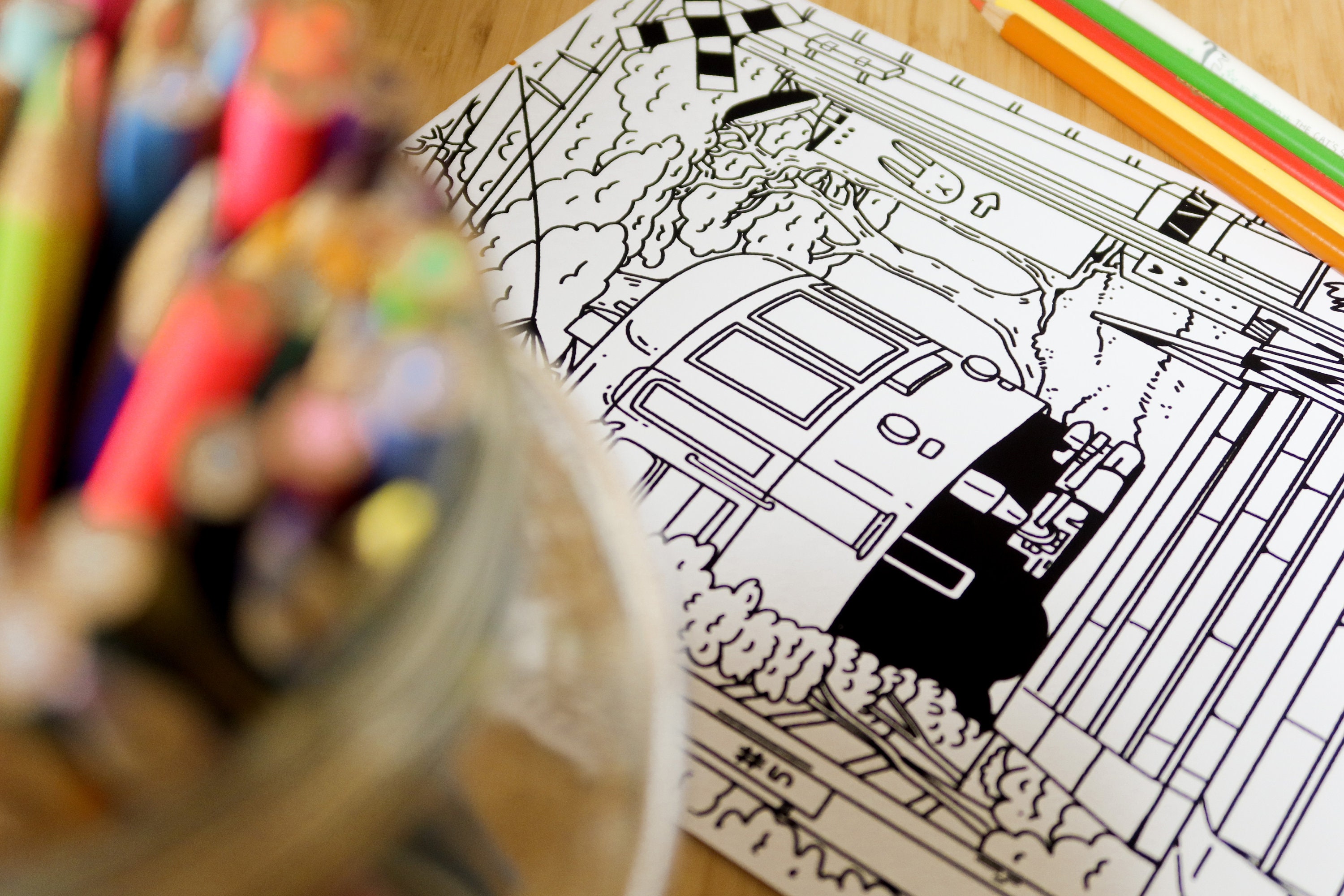 Train Station Coloring Page - Etsy