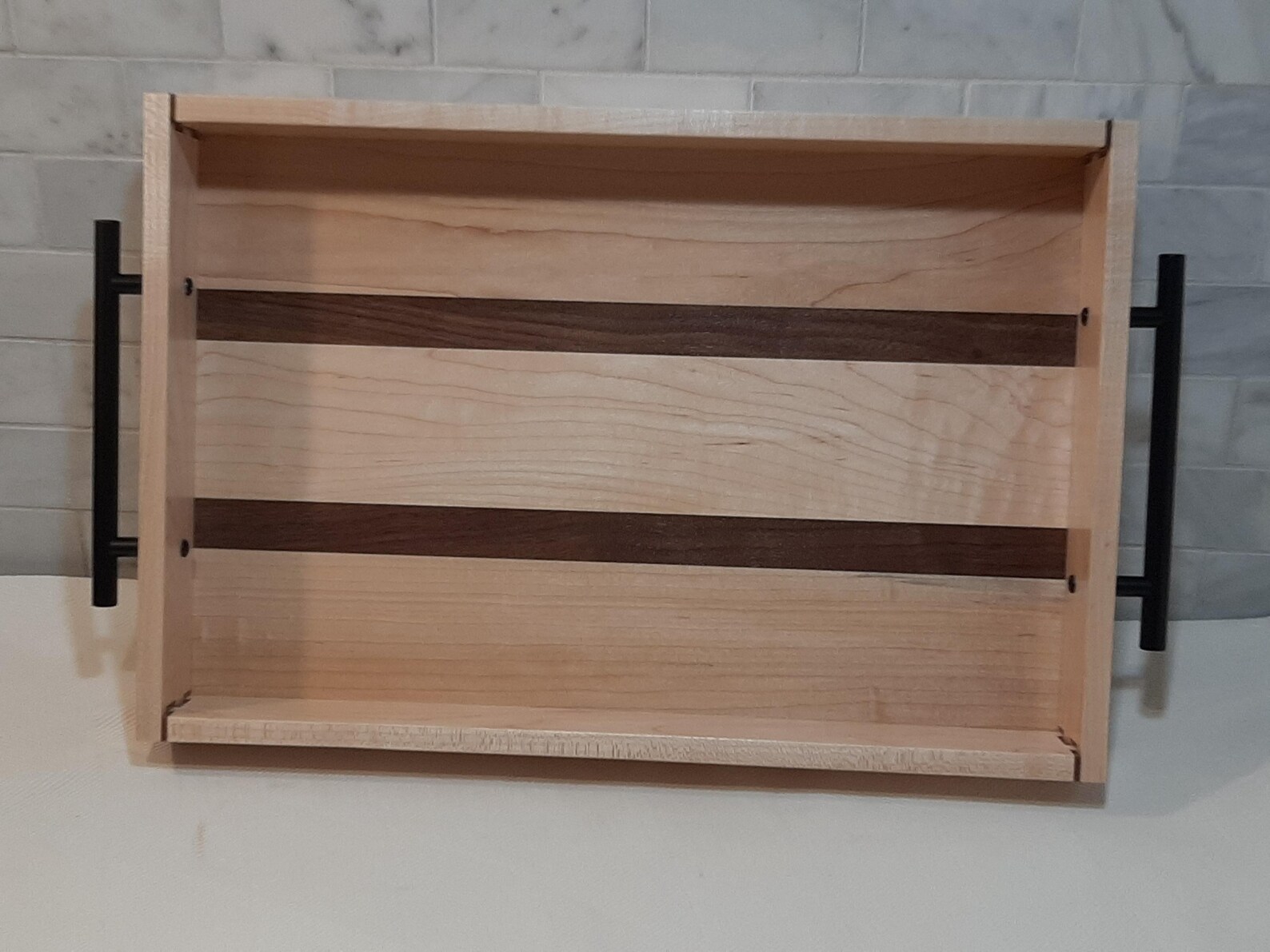 Hardwood Serving Tray With Inlay Dovetails - Etsy