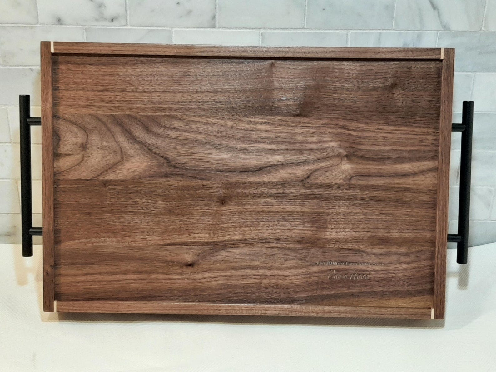 Compass Rose Inlay Serving Tray With Inlay Dovetails - Etsy