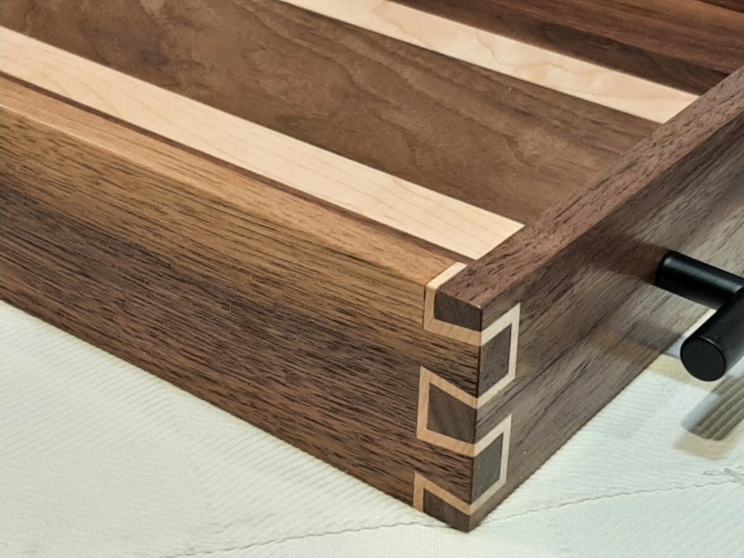 Walnut Serving Tray With Inlay Dovetails - Etsy