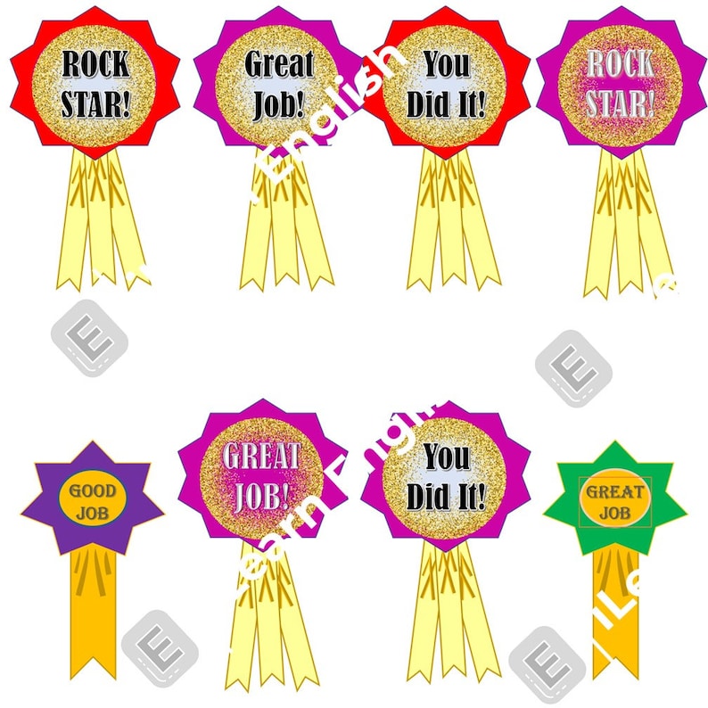 16 SUPER Motivation Award Ribbons PNG Files - Etsy