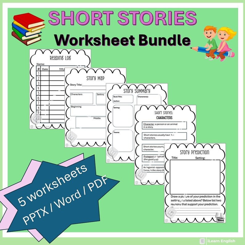 Short Stories Worksheets Bundle - Etsy