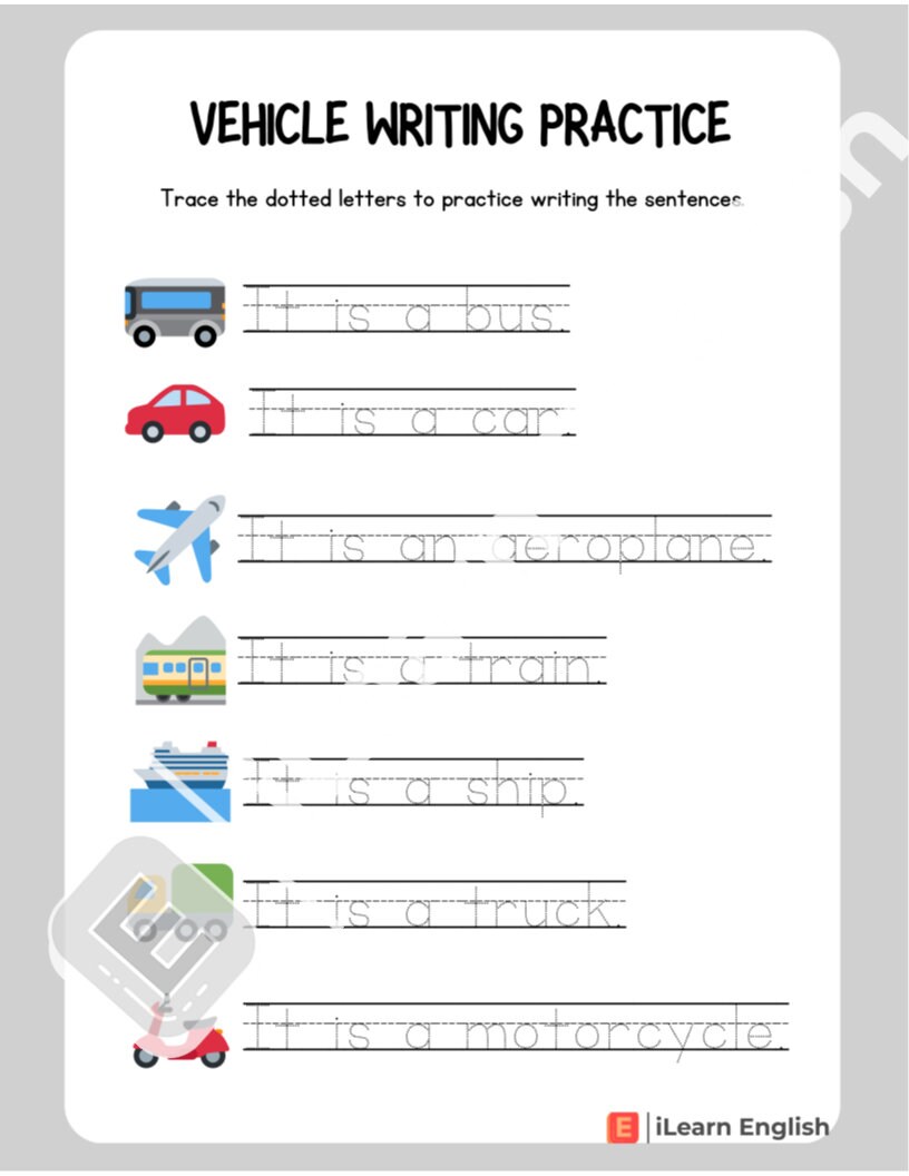 Writing Practice Worksheets / Grades 1-3 word, Powerpoint, PDF - Etsy