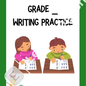 Writing Practice Worksheets / Grades 1-3 word, Powerpoint, PDF - Etsy