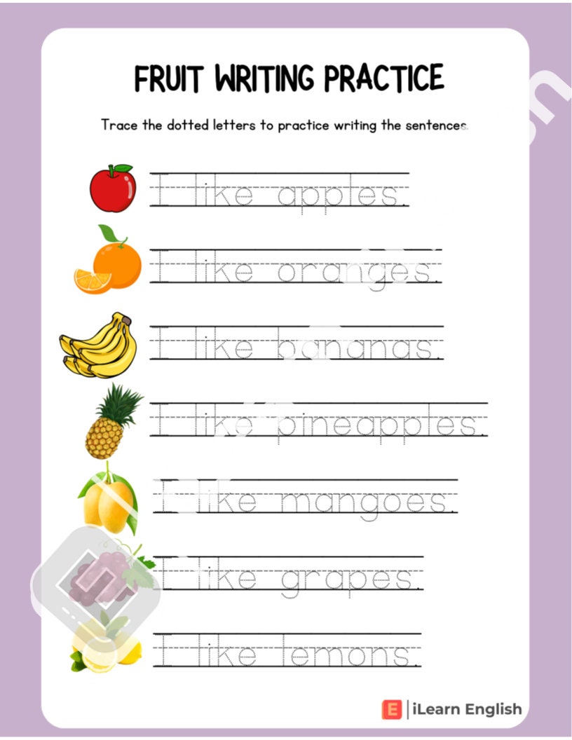 Writing Practice Worksheets / Grades 1-3 word, Powerpoint, PDF - Etsy