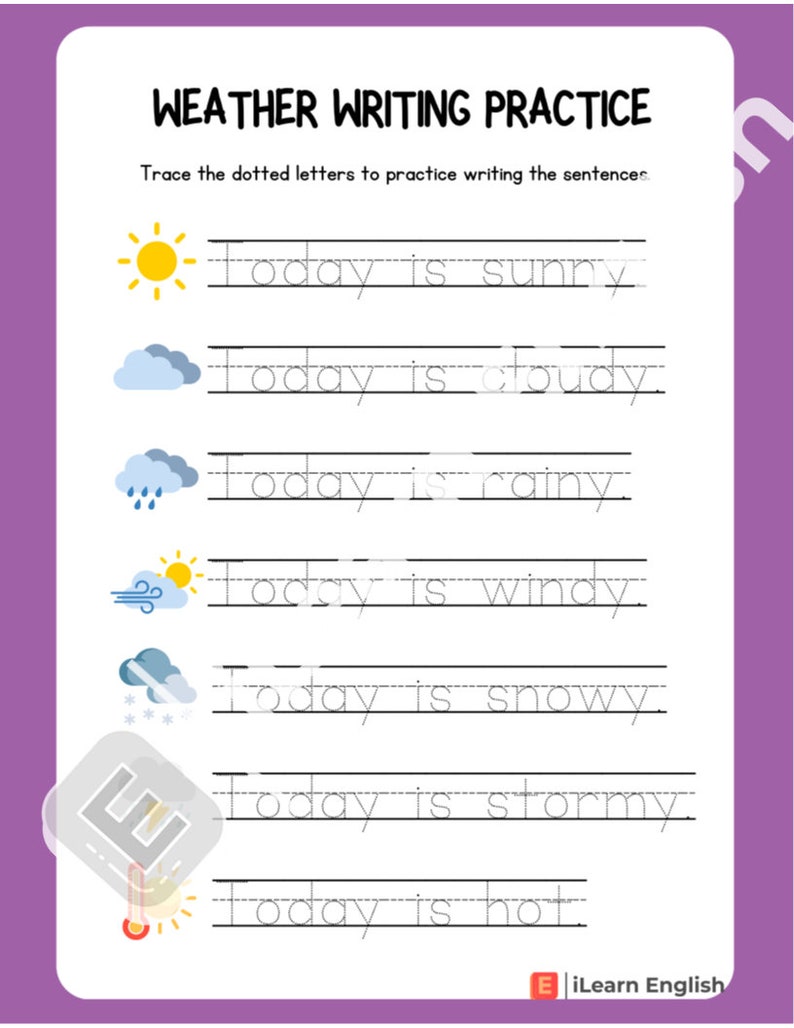 Writing Practice Worksheets / Grades 1-3 word, Powerpoint, PDF - Etsy
