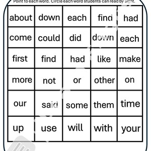 Sight Word Assessment Packet 300 Sight Words / Assessment on First 100 ...