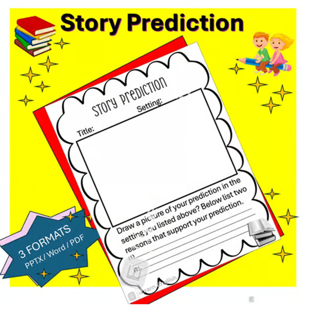 Reading / Story Prediction Worksheet for Students - Etsy