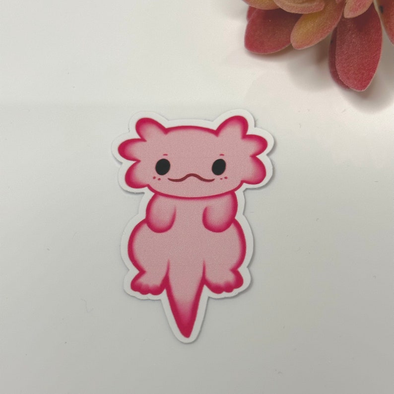 Axolotl Vinyl Sticker - Etsy