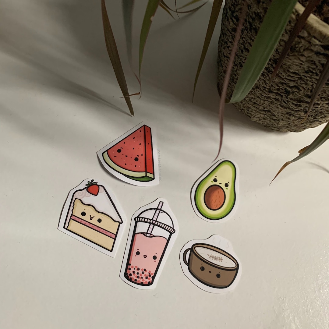 Sticker Set- Cute Food and Drink - Etsy