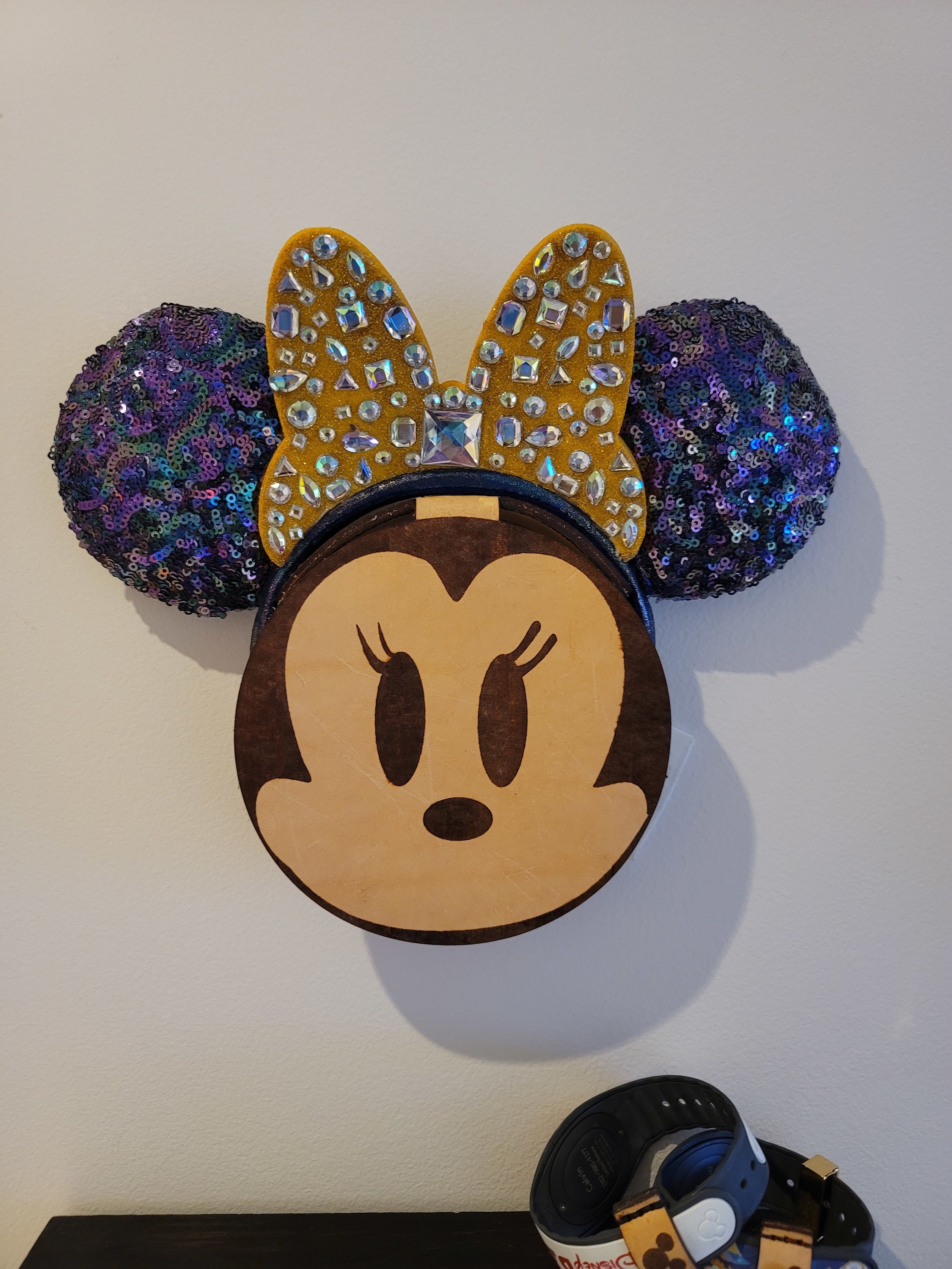 Leather Minnie Ears Display Disney Ears Handband Display - Etsy