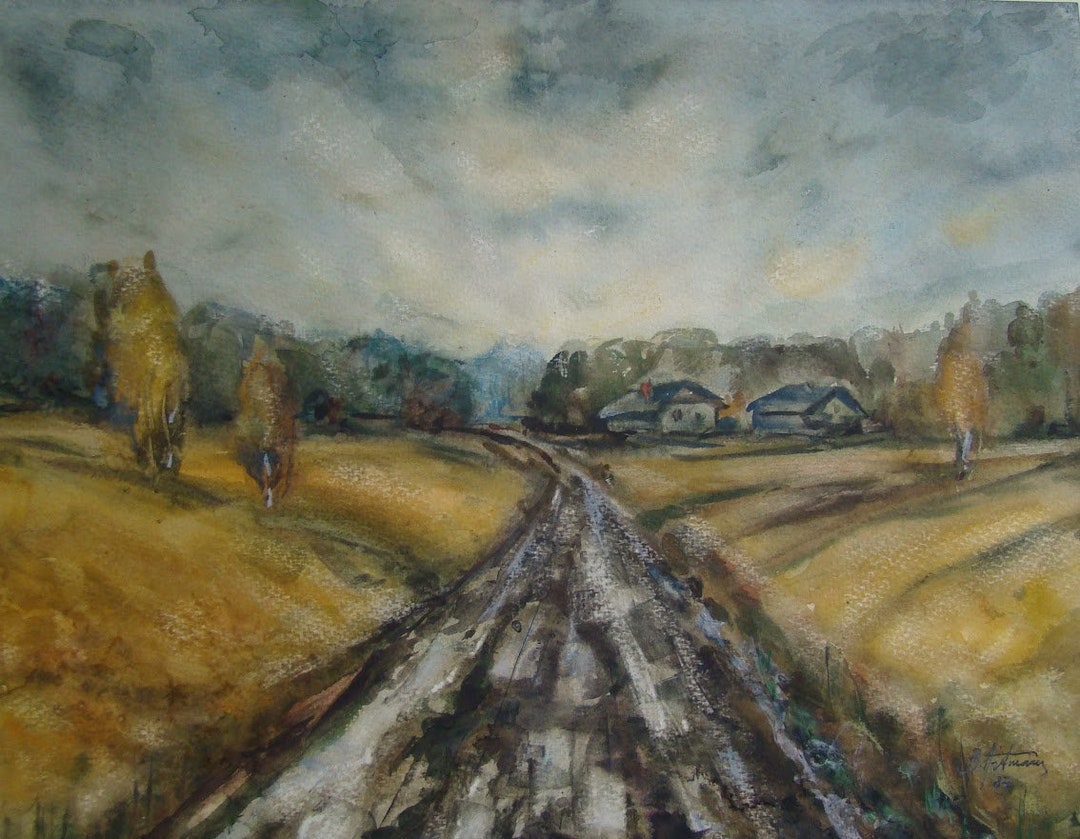 Vecais Ceļš Rudenī (old Road in Autumn) - Etsy