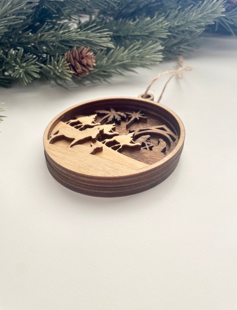 4 Layer Nativity Christmas Ornament, Christmas Ornament, Christmas ...
