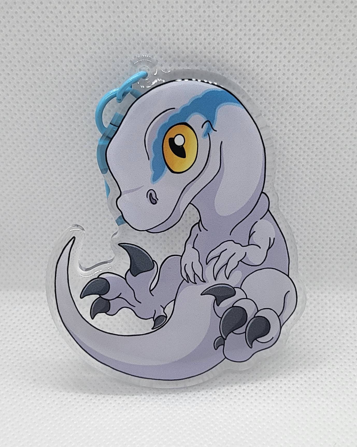Chibi Blue Velociraptor - Etsy