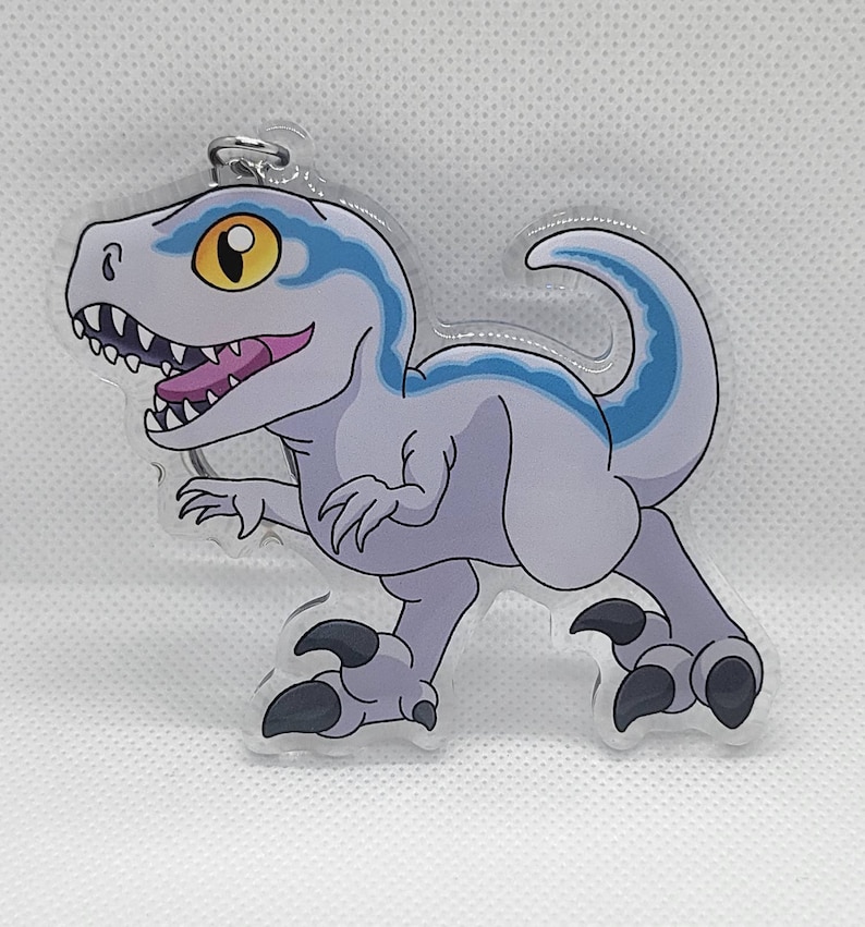 Chibi Blue Velociraptor - Etsy