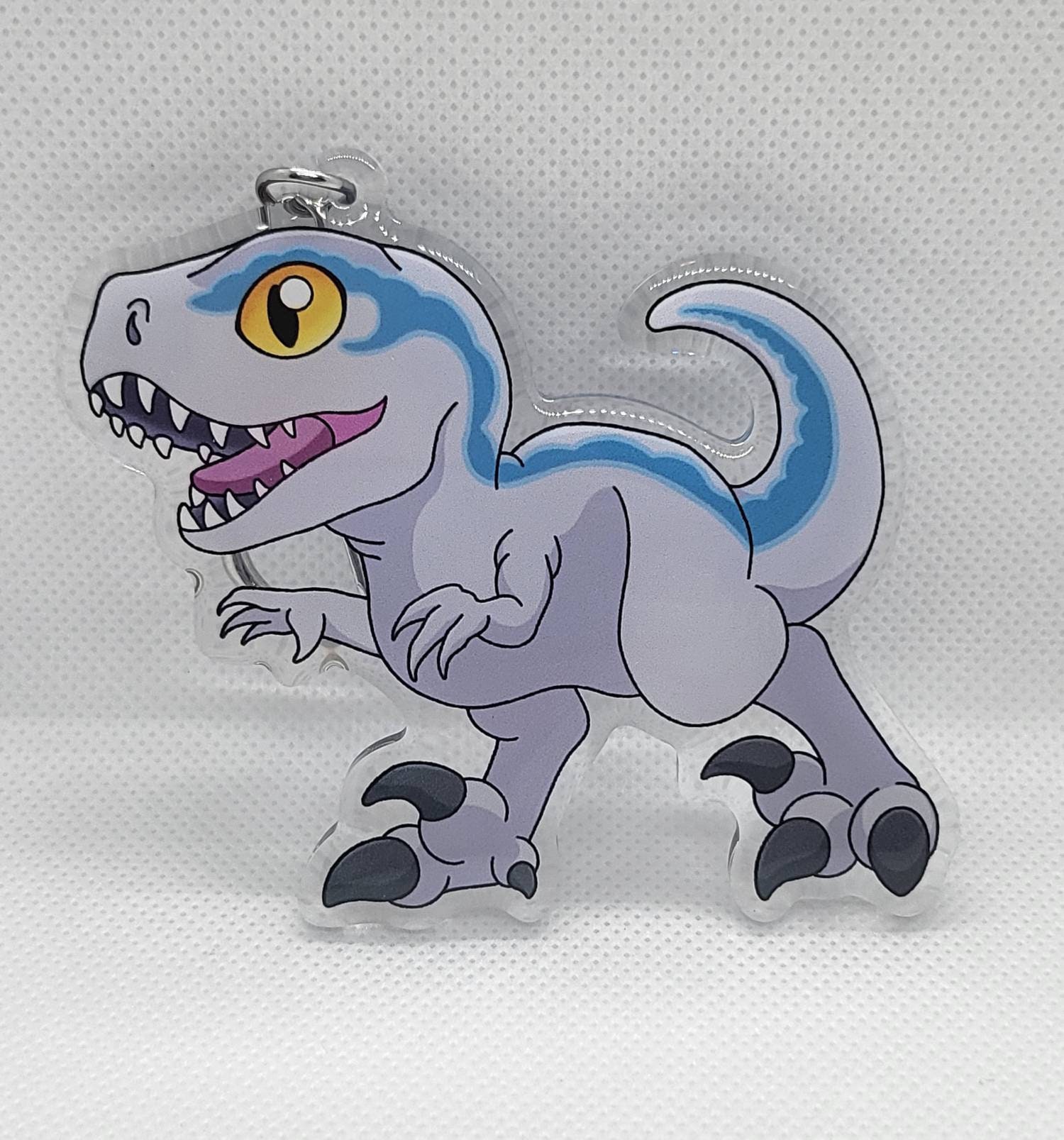 Chibi Blue Velociraptor - Etsy