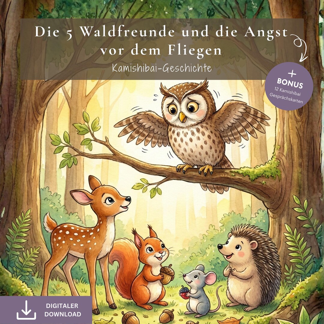 Kamishibai Story About Fear, Courage & Solidarity, Forest Animals ...