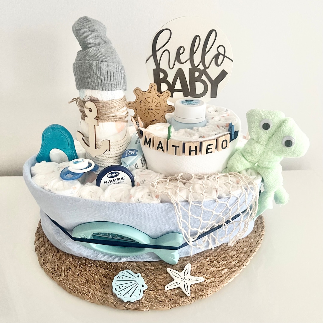 Diaper Cake Boy, Girl, Diaper Cake Neutral, Diaper Cake Ship, With ...