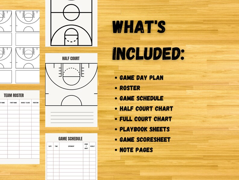 Basketball Game Day Planner, Basketball Coach Planner, Basketball ...