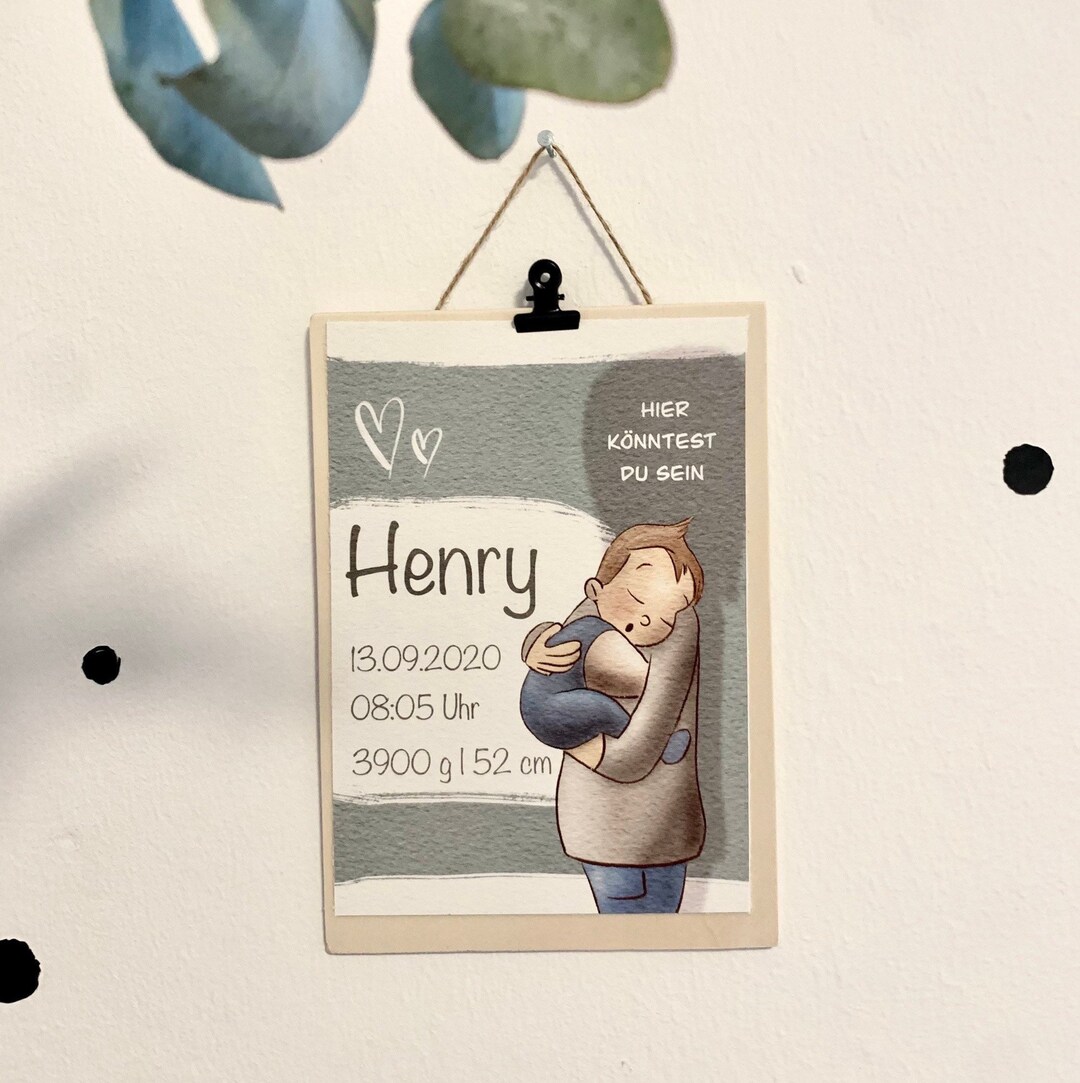 Lovingly Illustrated Birth Picture / Personalizable / Portrait With ...