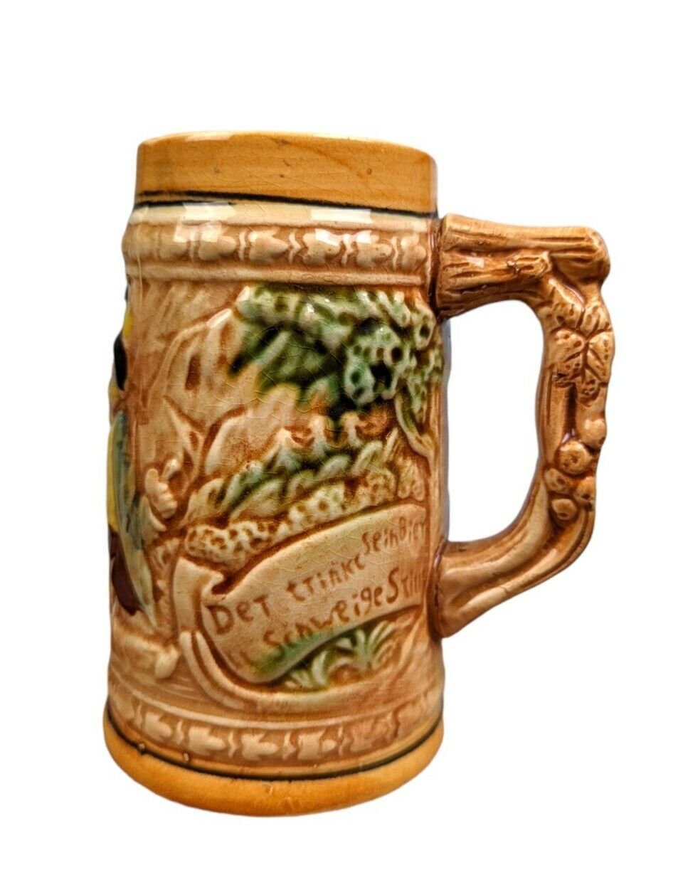 German Beer Stein 1950s Glazed Ceramic Handmade Pottery Collectible ...