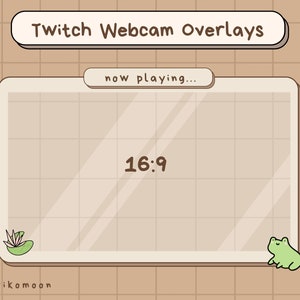 Twitch Webcam Overlay 2 Pack Beige Froggy Frog Border - Etsy