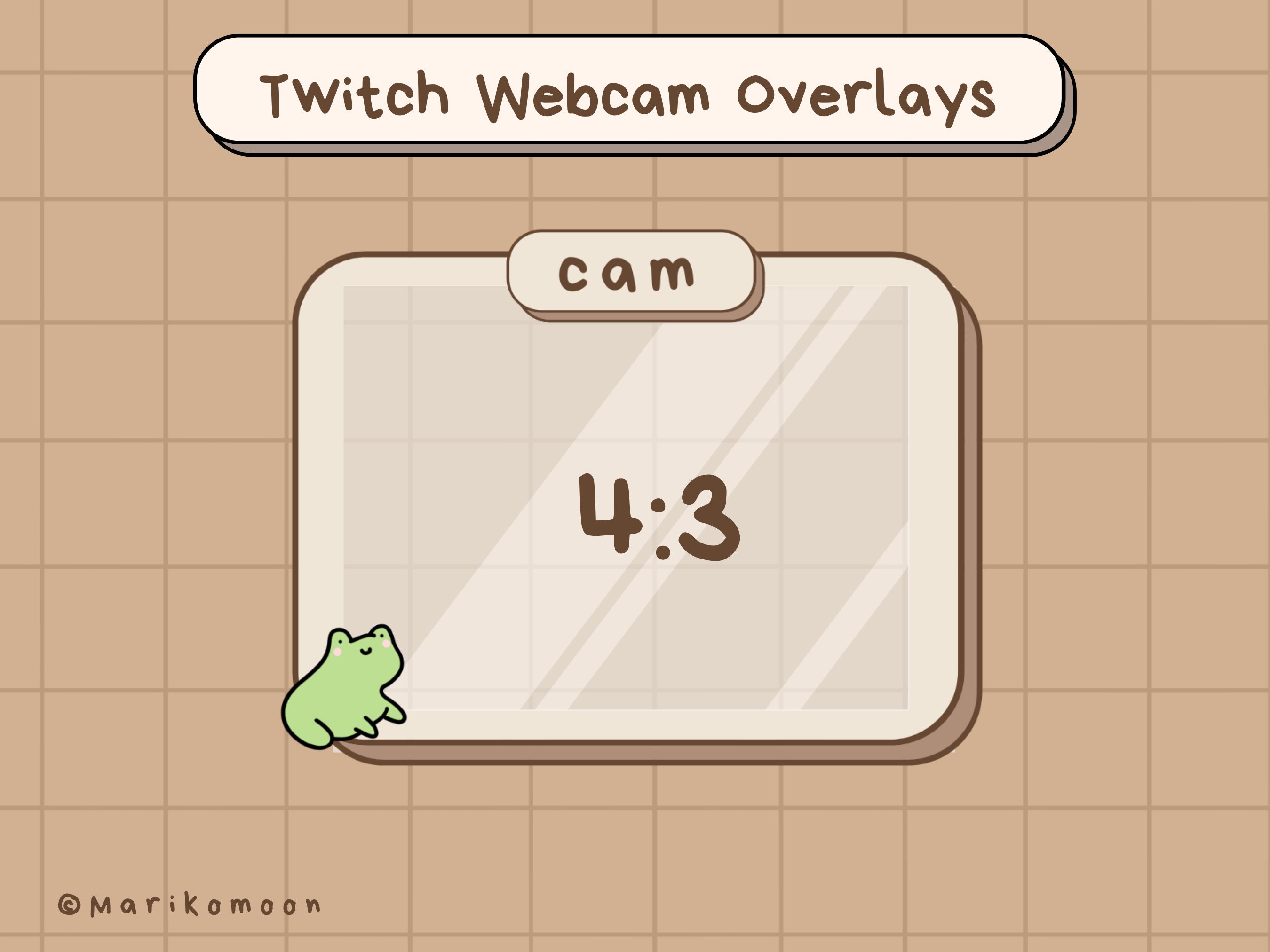 Twitch Webcam Overlay 2 Pack Beige Froggy Frog Border - Etsy
