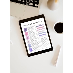Printable Cleaning Schedule, Instant Download, Organizational Cleaning ...