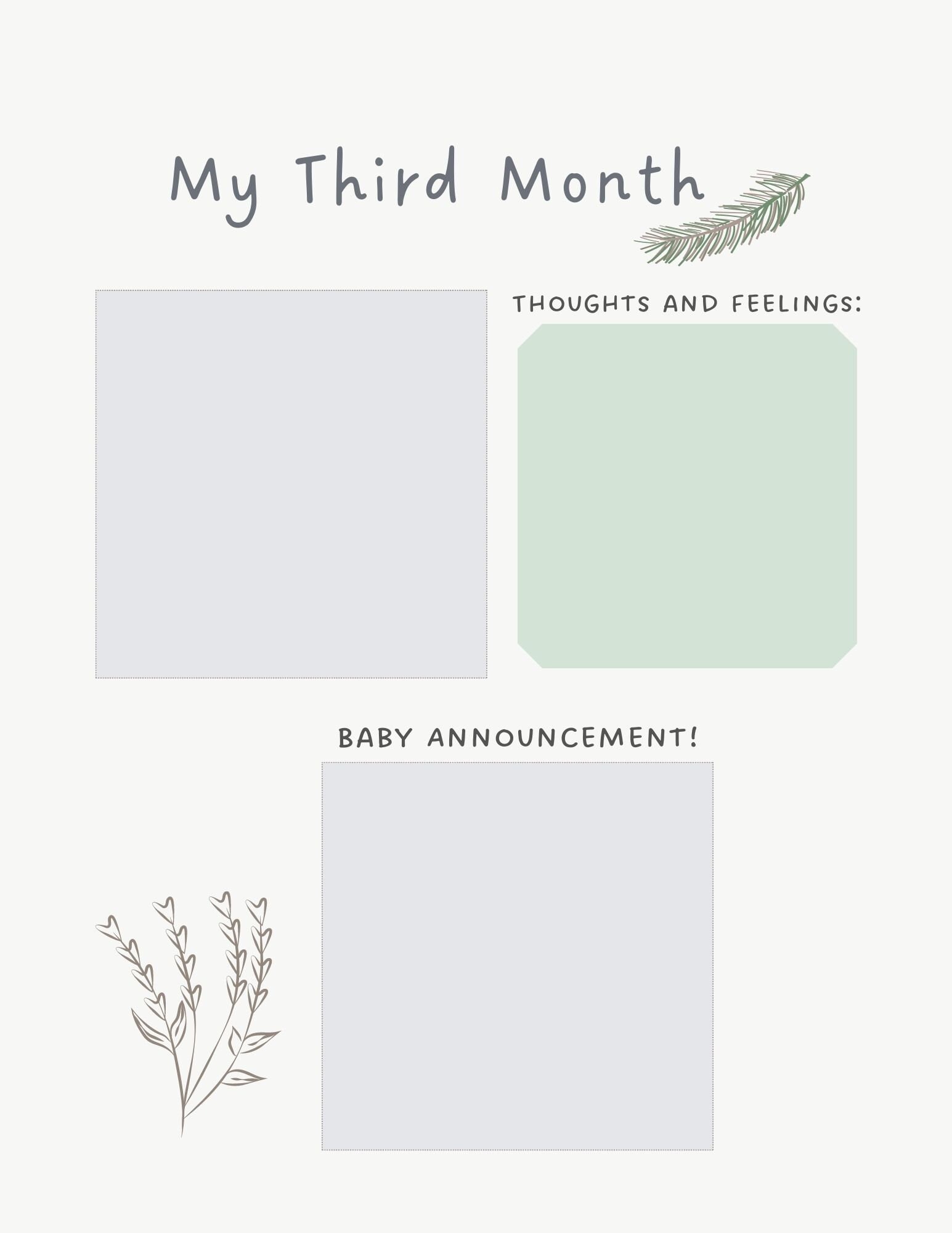 Printable Floral Theme Baby Journal, Baby Album, Baby Book, Template ...