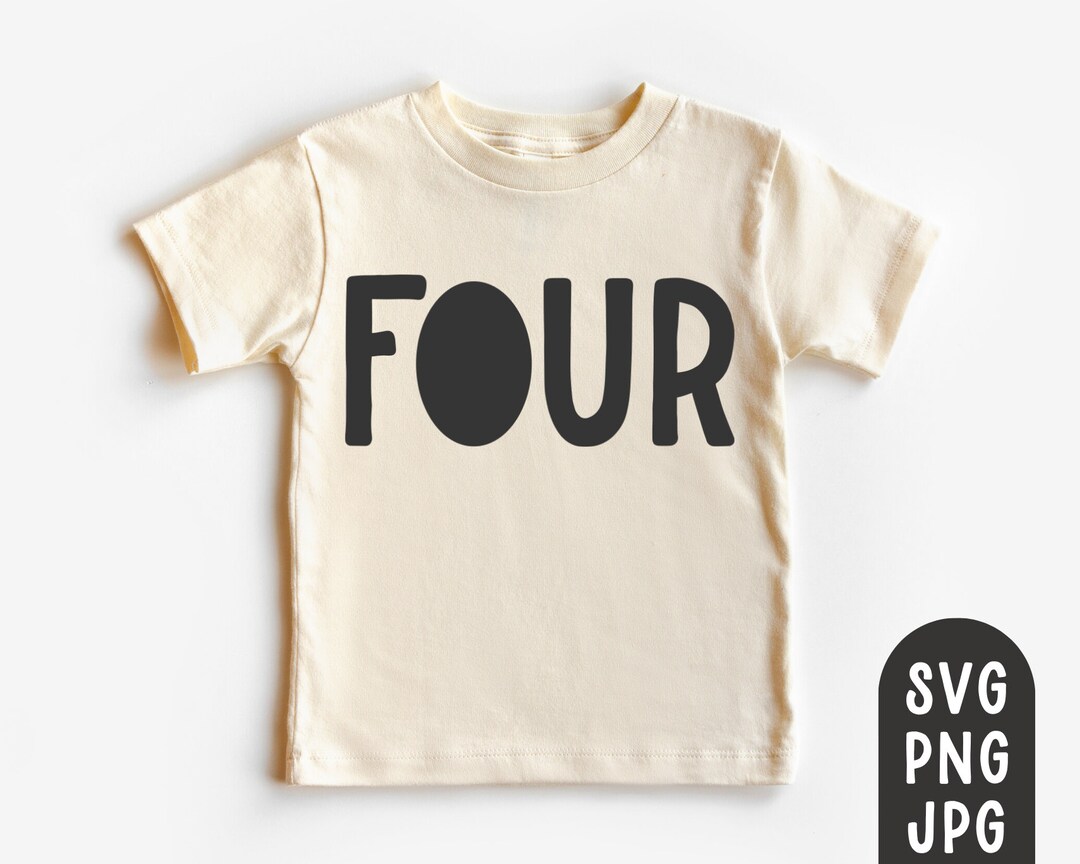 Four Svg, Fourth Birthday Shirt Svg, 4th Birthday Shirt Svg, Girls ...