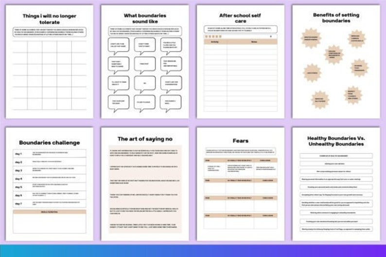 Teen Boundaries Workbook, Boundary Workbook, Therapy Worksheets ...