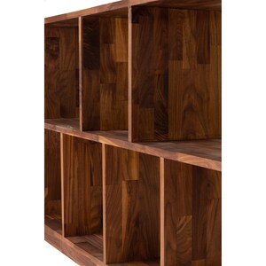 Low Open Shelves, Modern Bookcase, Solid Custom Walnut - Etsy