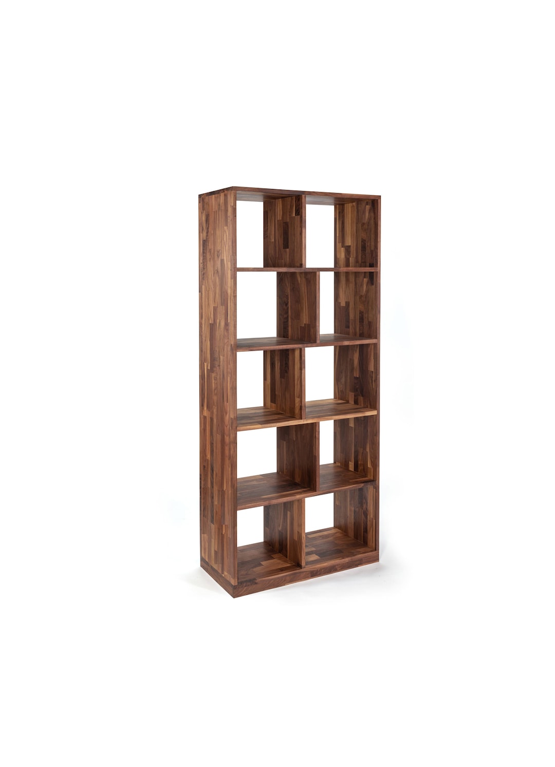 Tall Walnut Bookcase, Open Shelving, Solid Walnut, Natural Finish - Etsy