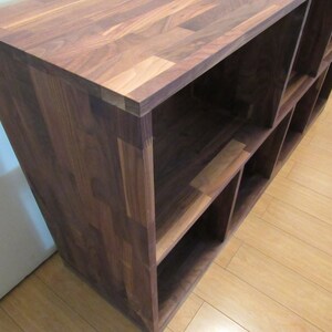 Low Open Shelves, Modern Bookcase, Solid Custom Walnut - Etsy