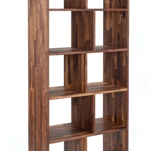 Tall Walnut Bookcase, Open Shelving, Solid Walnut, Natural Finish - Etsy
