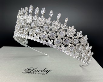 Tall Tiara Bridal Crown Quinceanera Corona Wedding - Etsy