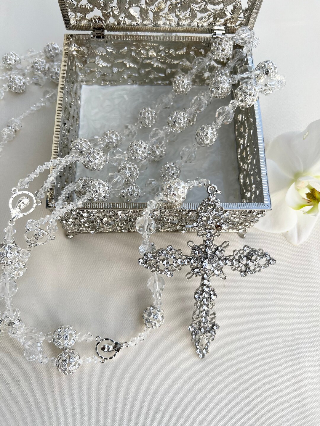 Bridal Lasso & Lasso Box, Sparkling Beads, Shiny Lazo Y Caja De Boda ...