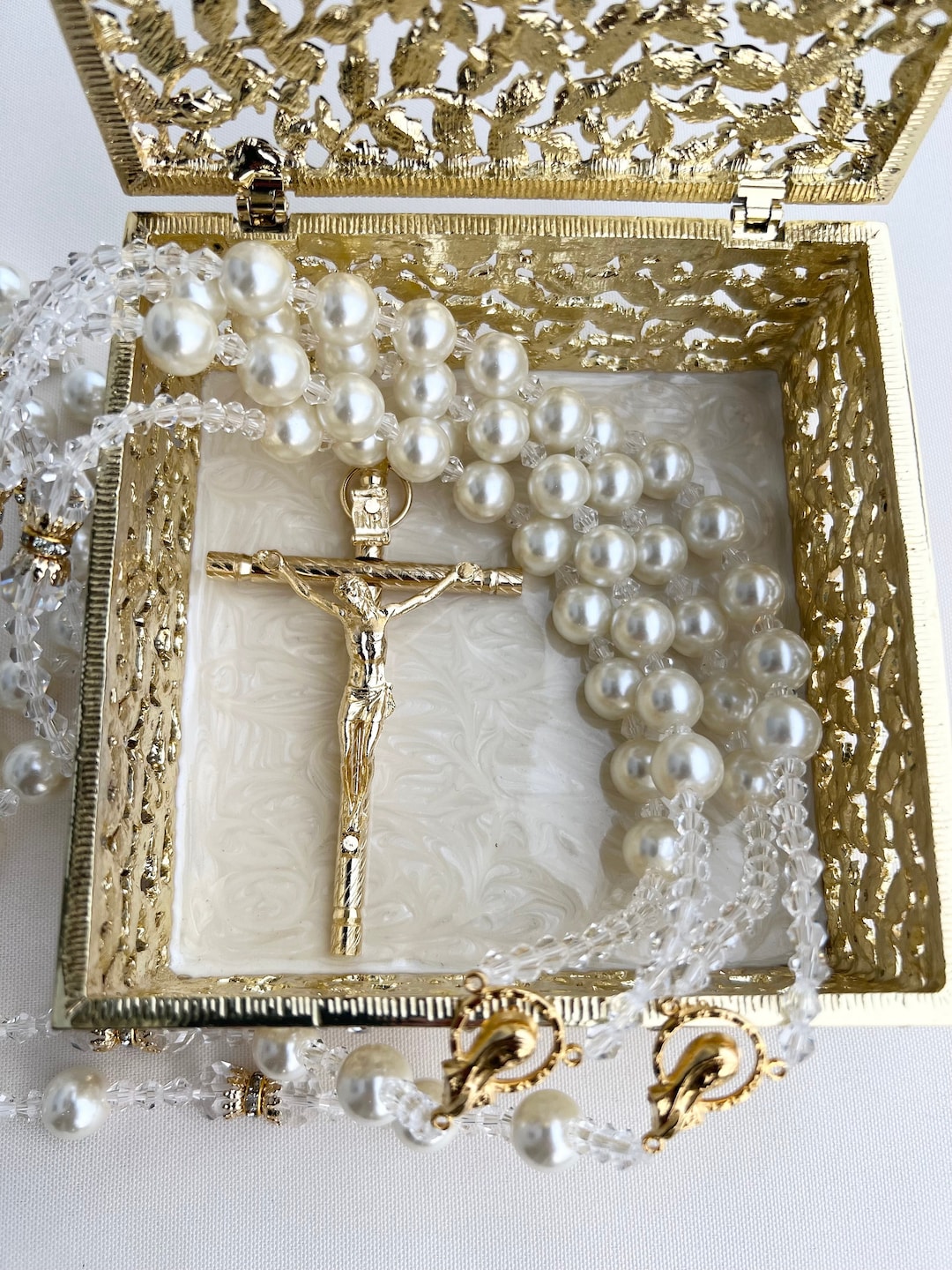 Wedding Lasso With Box, Pearl Lasso, Classic Timeless Ivory Pearl ...