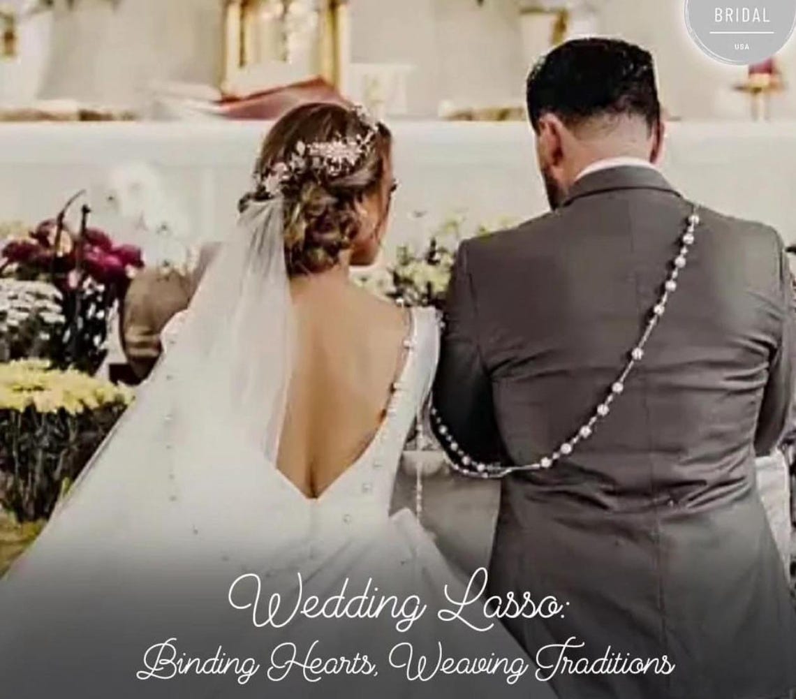 Wedding Lasso Rosary With Cross , Ivory Pearl Chain Wedding Lasso by ...
