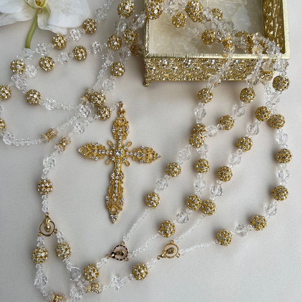 Rhinestone Wedding Lasso Box - Etsy