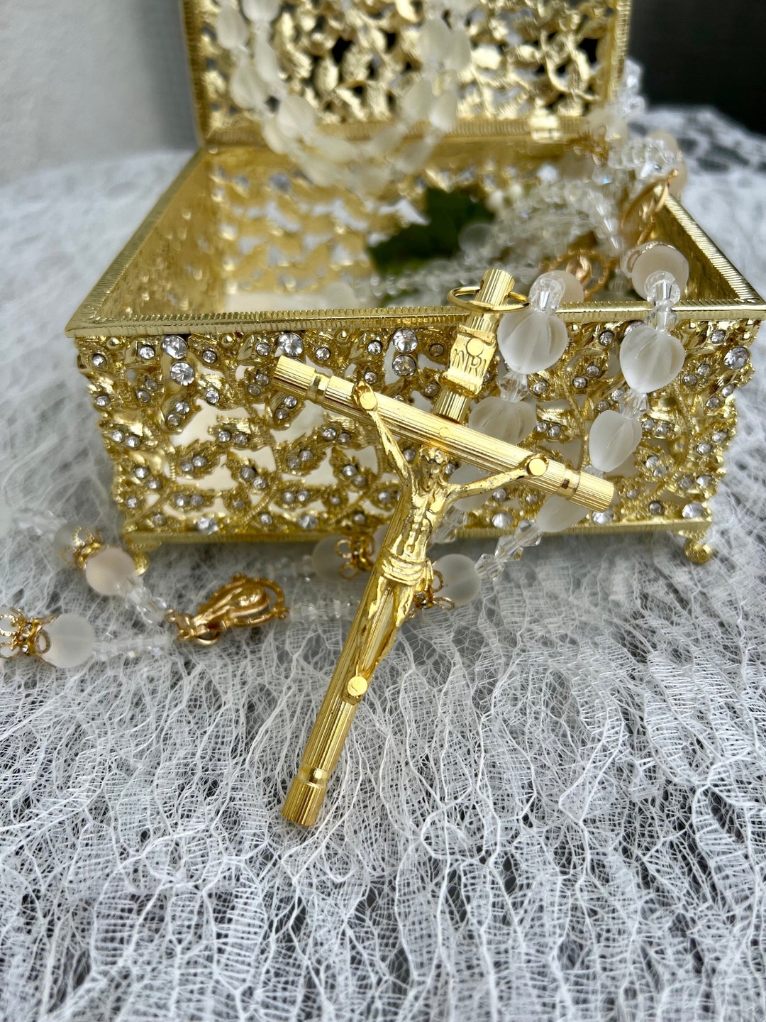 Wedding Lasso With Lasso Box, Wedding Lasso Rosary With Cross, Heart ...