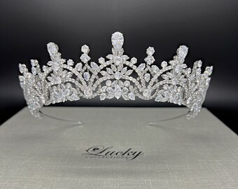 Tall Tiara Bridal Crown Quinceanera Corona Wedding - Etsy