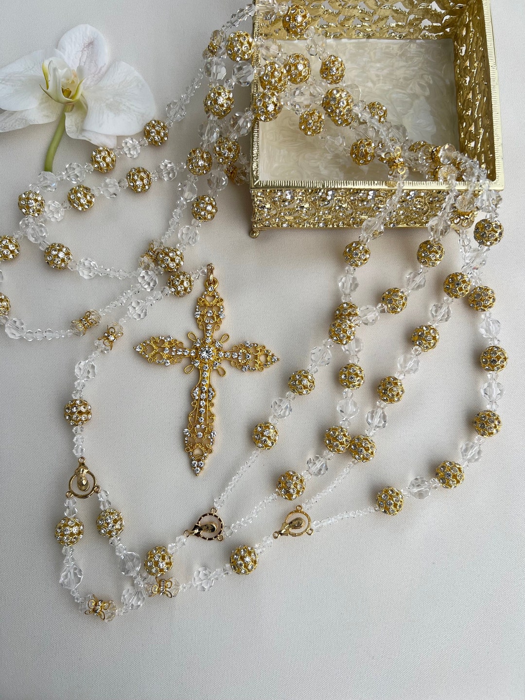 Bridal Lasso & Lasso Box, Sparkling Beads, Shiny Lazo Y Caja De Boda ...