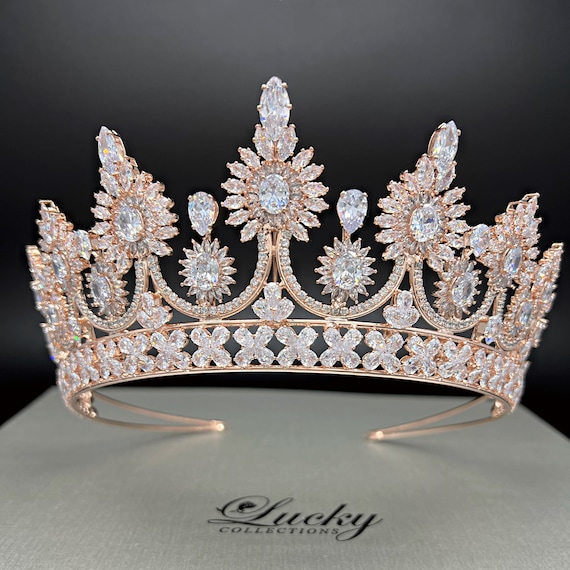 Tall Peaks Zirconia Tiara Bridal Crown and Quinceanera - Etsy