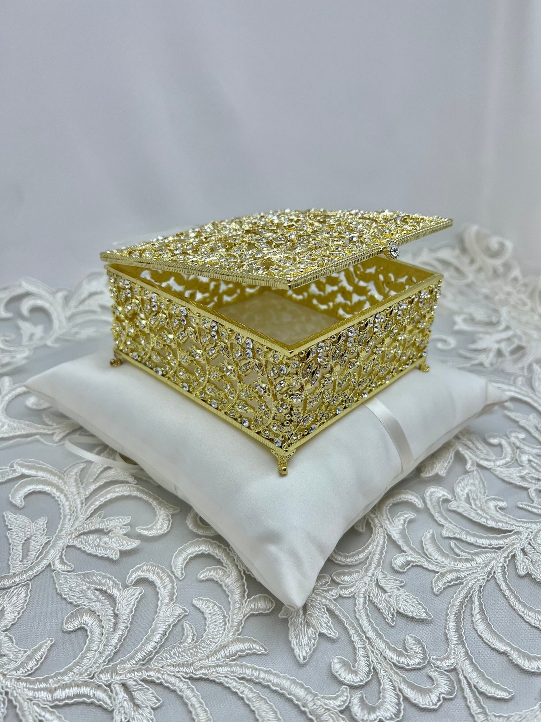 Wedding Lasso Box, Rhinestone Jewelry Box, Keepsake of Memories - Etsy