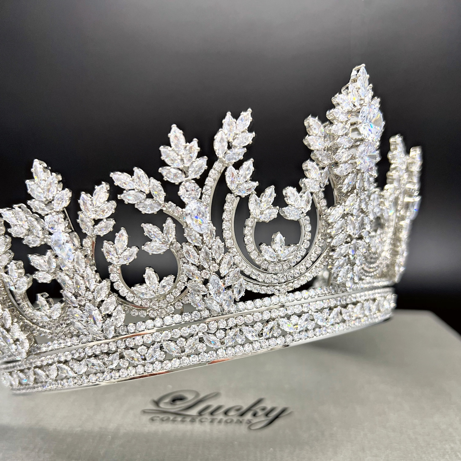 Quinceanera Tall Tiara, Crown for Bride, Wedding Headpiece, Quince ...