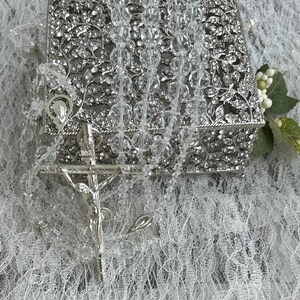 Wedding Crystal Lasso With Gold Box, Wedding Lasso Rosary With Cross ...