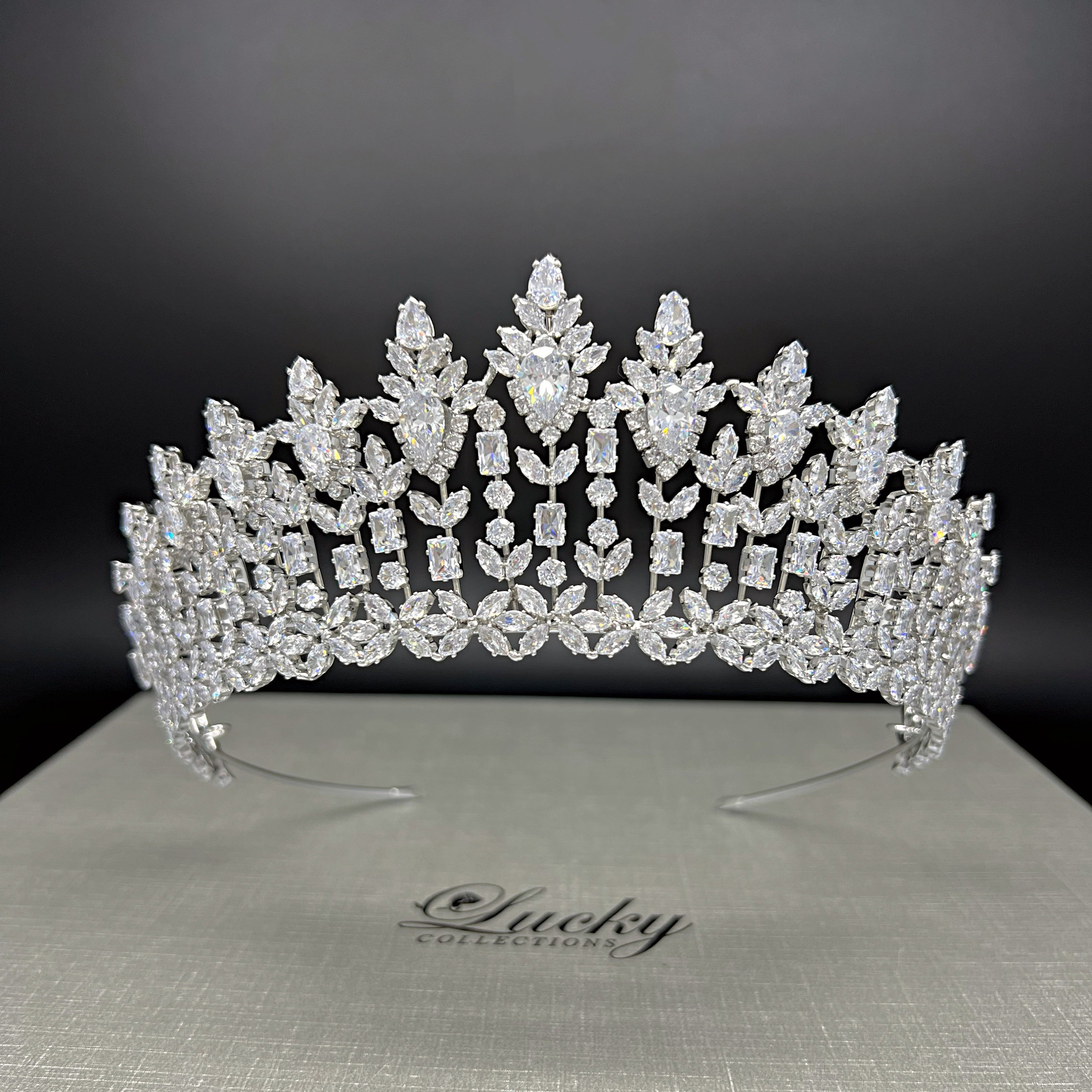 Quinceanera Tiara Bridal Tiara Sparkling Zirconia Corona - Etsy