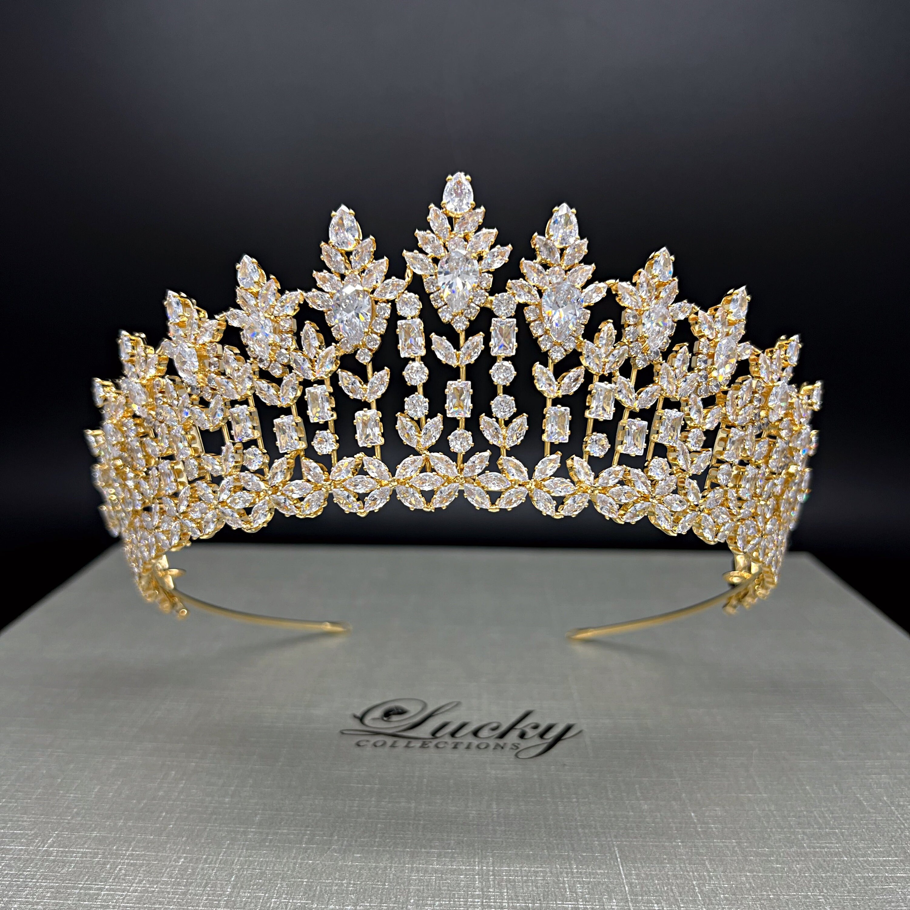 Quinceanera Tiara, Bridal Tiara, Sparkling Zirconia Corona, Crystal ...