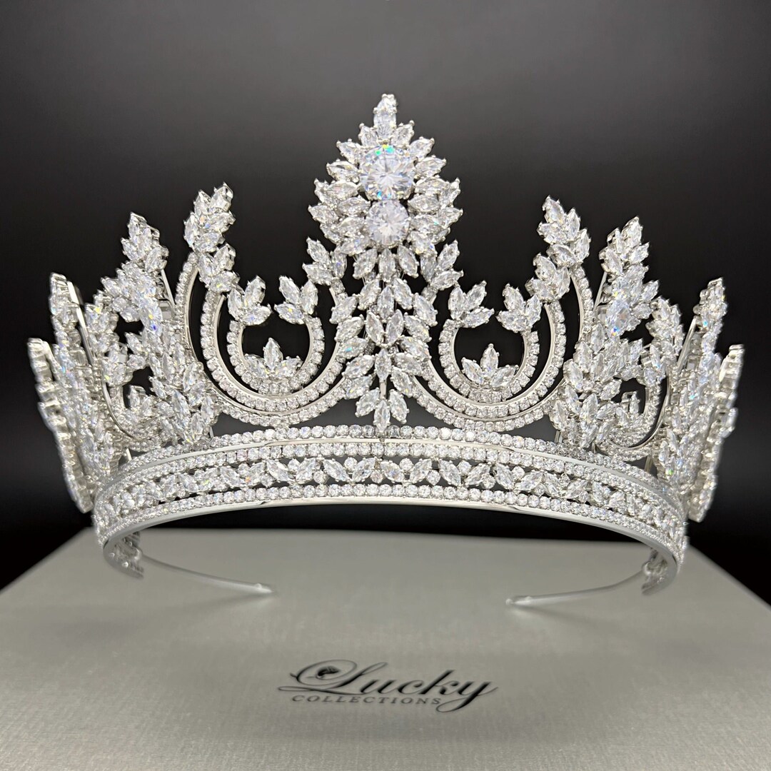 Quinceanera Tall Tiara, Crown for Bride, Wedding Headpiece, Quince ...